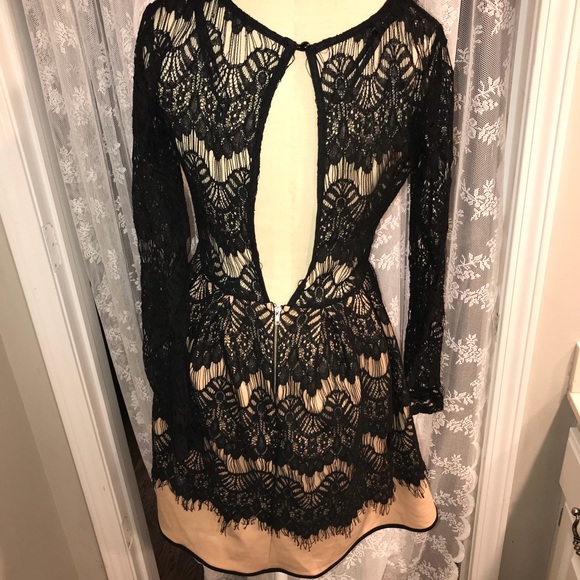 Windsor | Dresses | Windsor Black Dress W Lace Keyhole Back W M | Poshmark